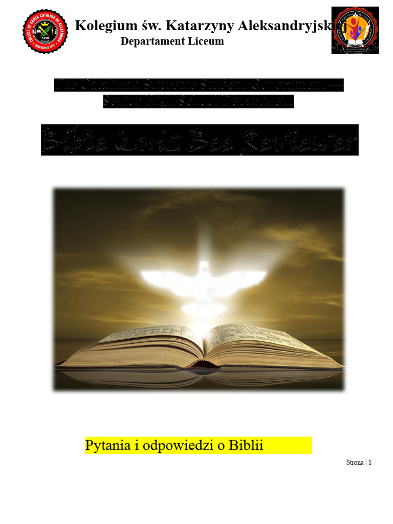 BIBLIJNY QUIZ BEE PRZEGLĄD | PDF