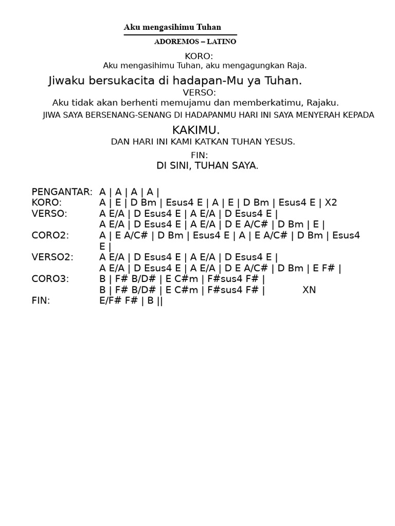 Aku Mengagung-Agungkan-Mu, Tuhan | PDF