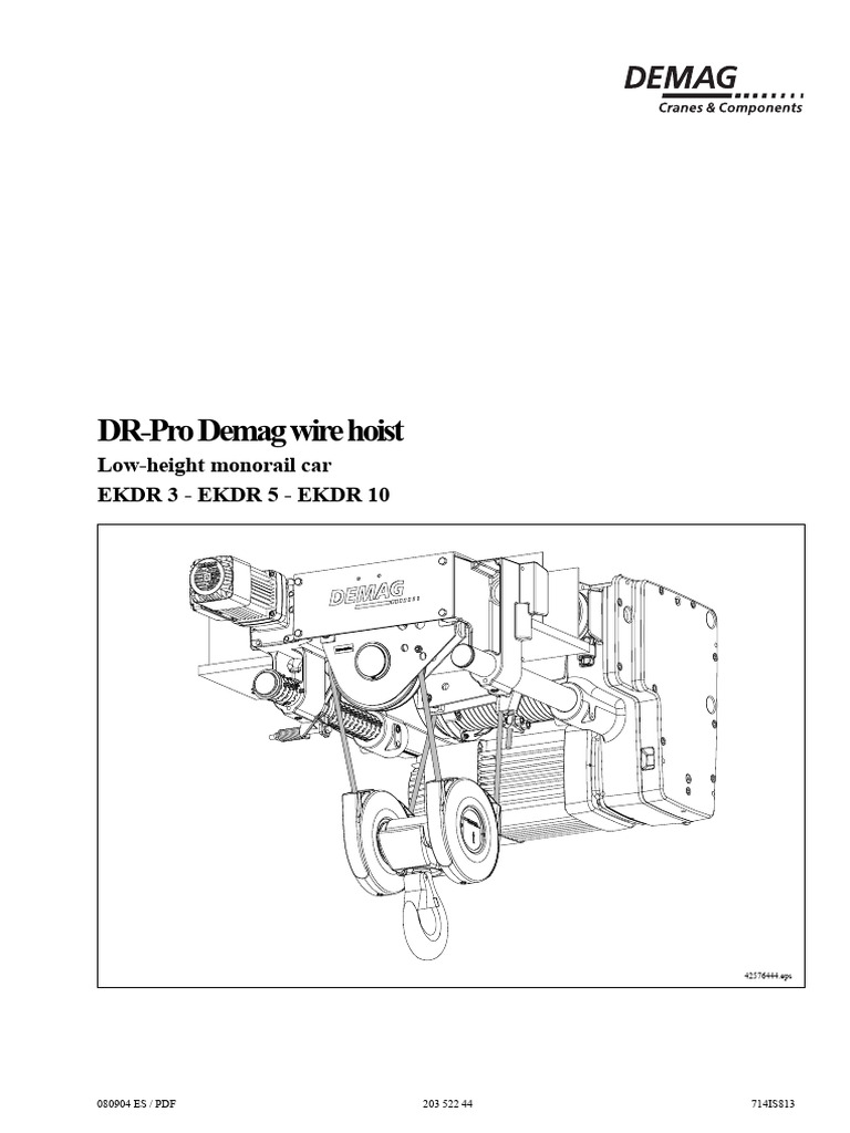 Demag EKDR Low-Height Monorail Hoists | PDF | Crane (Machine)