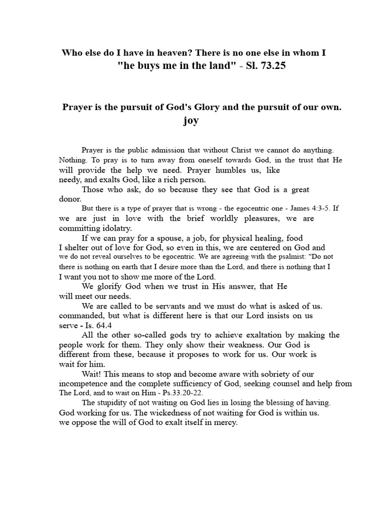 JOY - Theology of Joy - John Piper | PDF | Born Again | Glory (Religion)