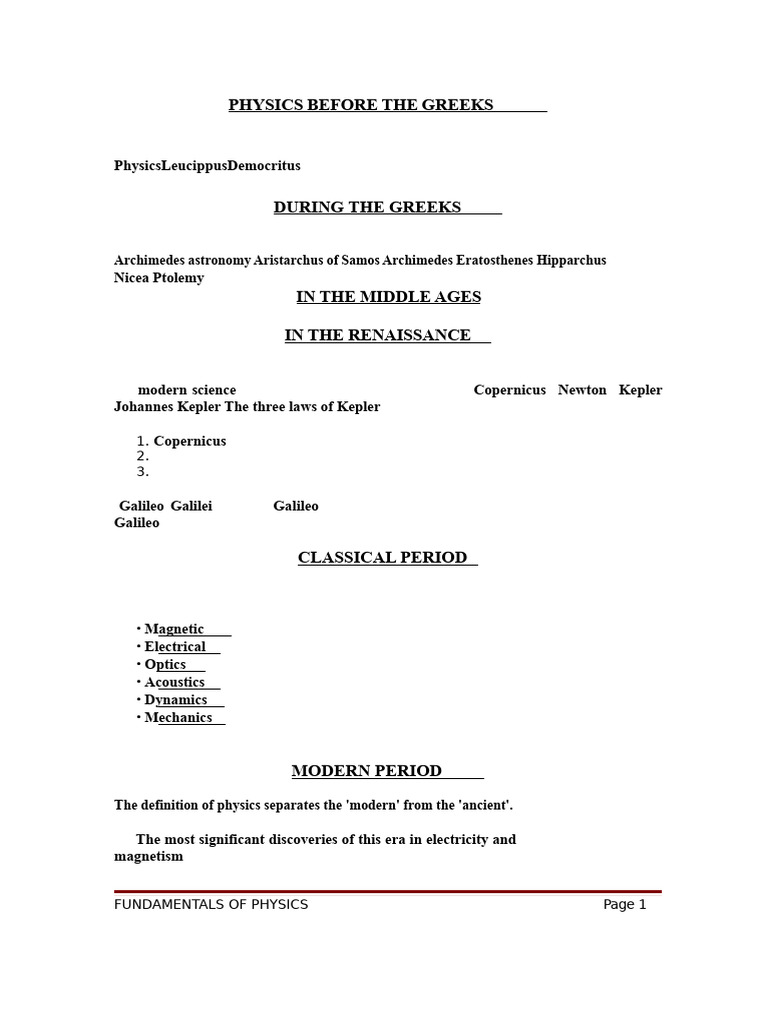 History of Physics: Key Experiments | PDF