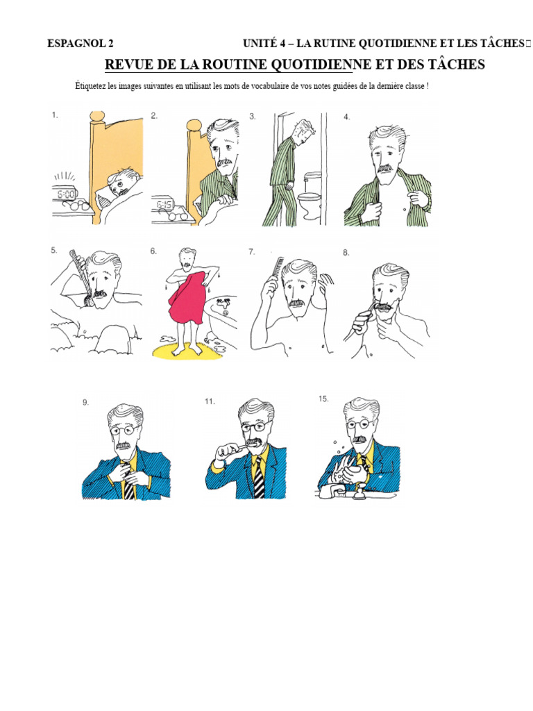 Routine Quotidienne et Verbes Réfléchis | PDF | Langue espagnole | Verbe
