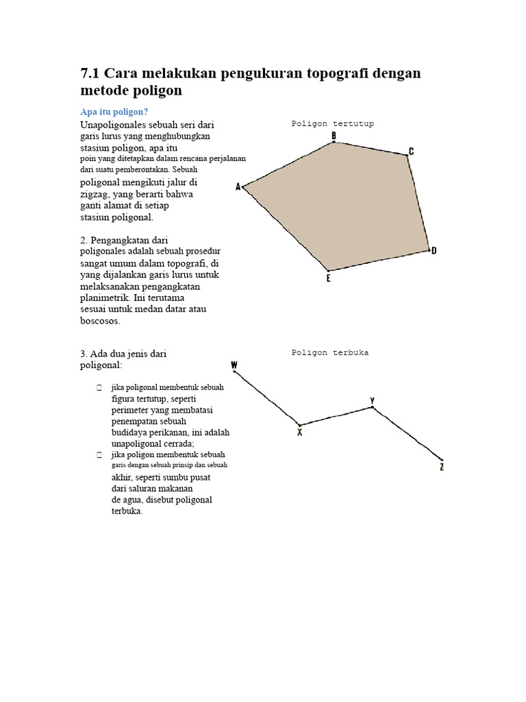 Pengukuran Topografi Metode Poligon | PDF