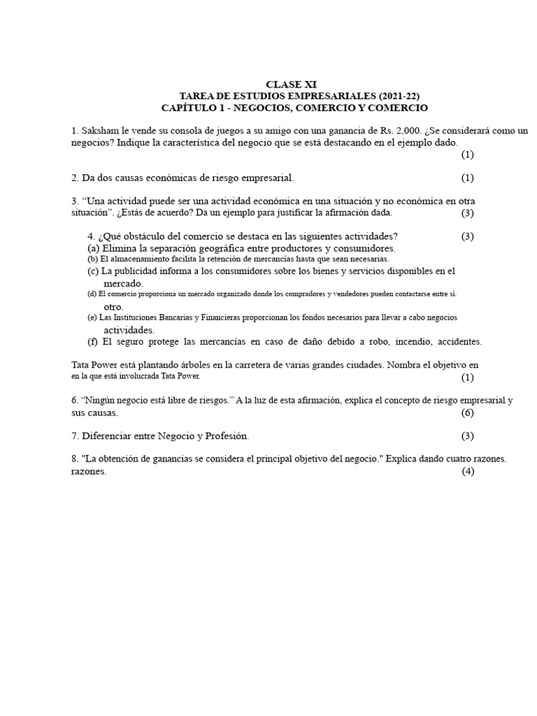 Tarea - Cap. 1 BST XI | PDF
