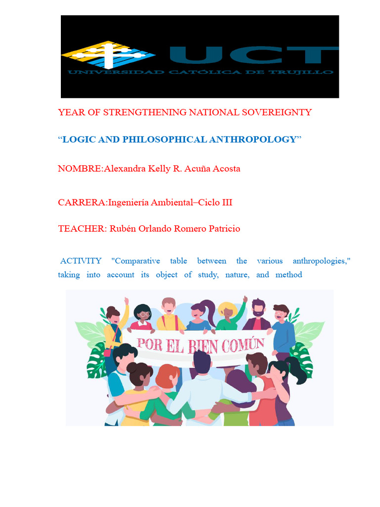 Comparative Table - Logic, Anthropology, and Philosophy | PDF ...