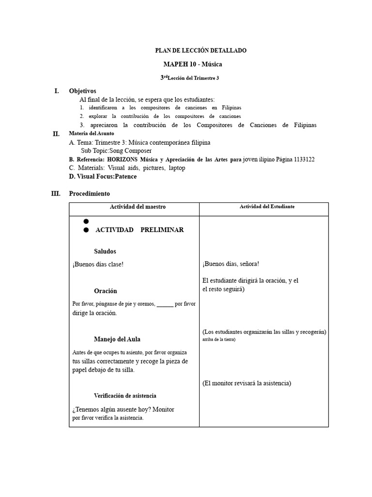 DLP GRADE 10 Lección de Música 3 Trimestre 3 | PDF | Musicología | Las ...