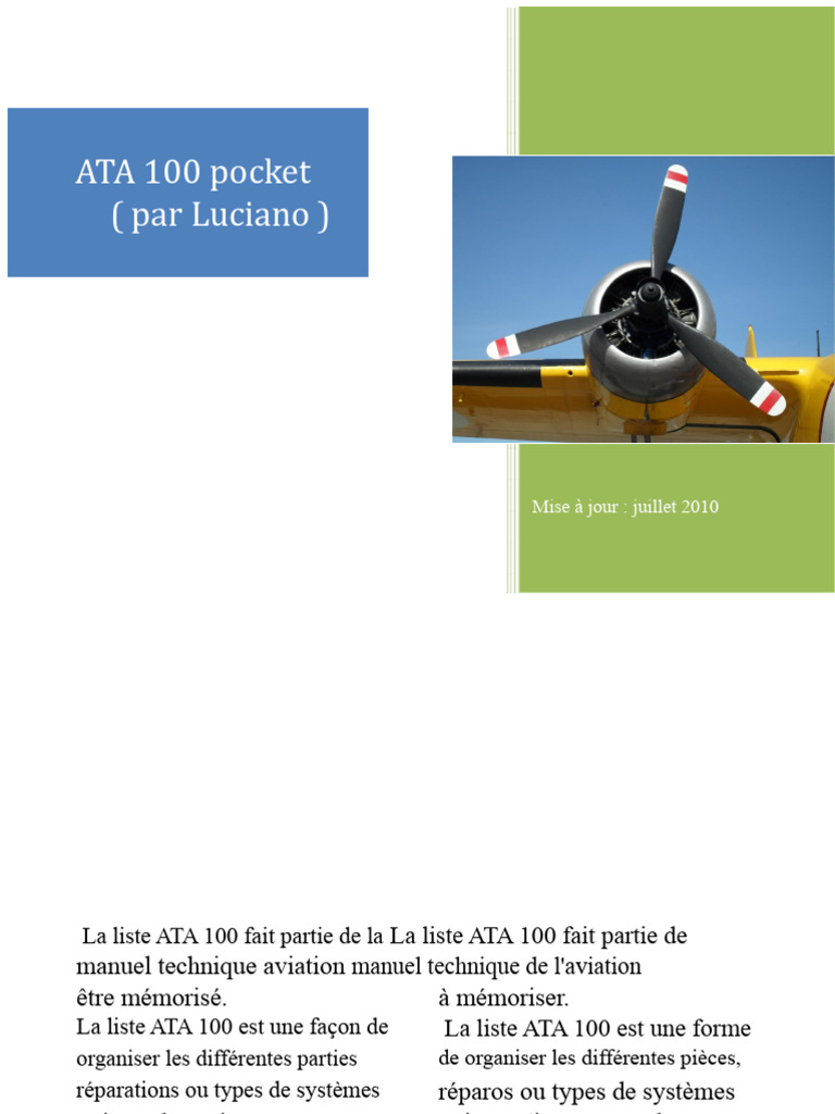 Guide de la liste ATA 100 en aviation | PDF | Aviation | Hélicoptère