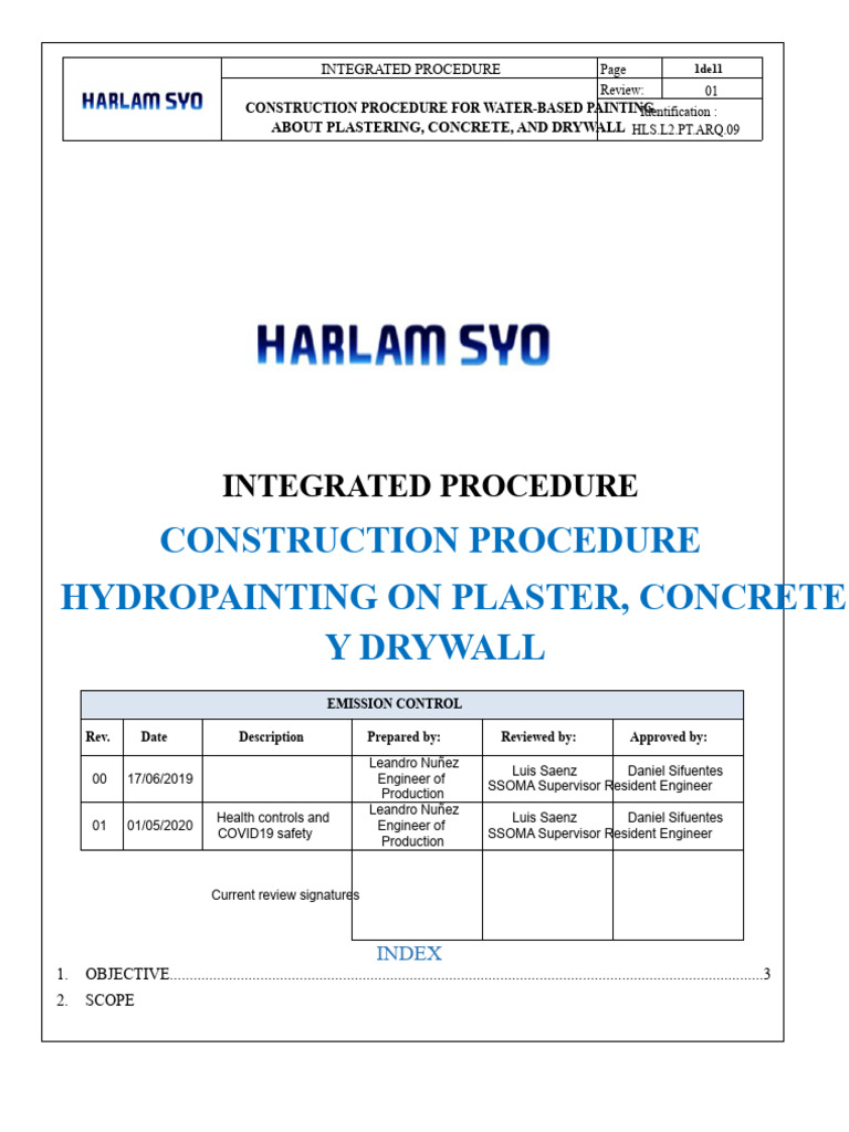 Hydro-Painting On Plaster, Concrete, and Drywall | PDF | Paint | Materials