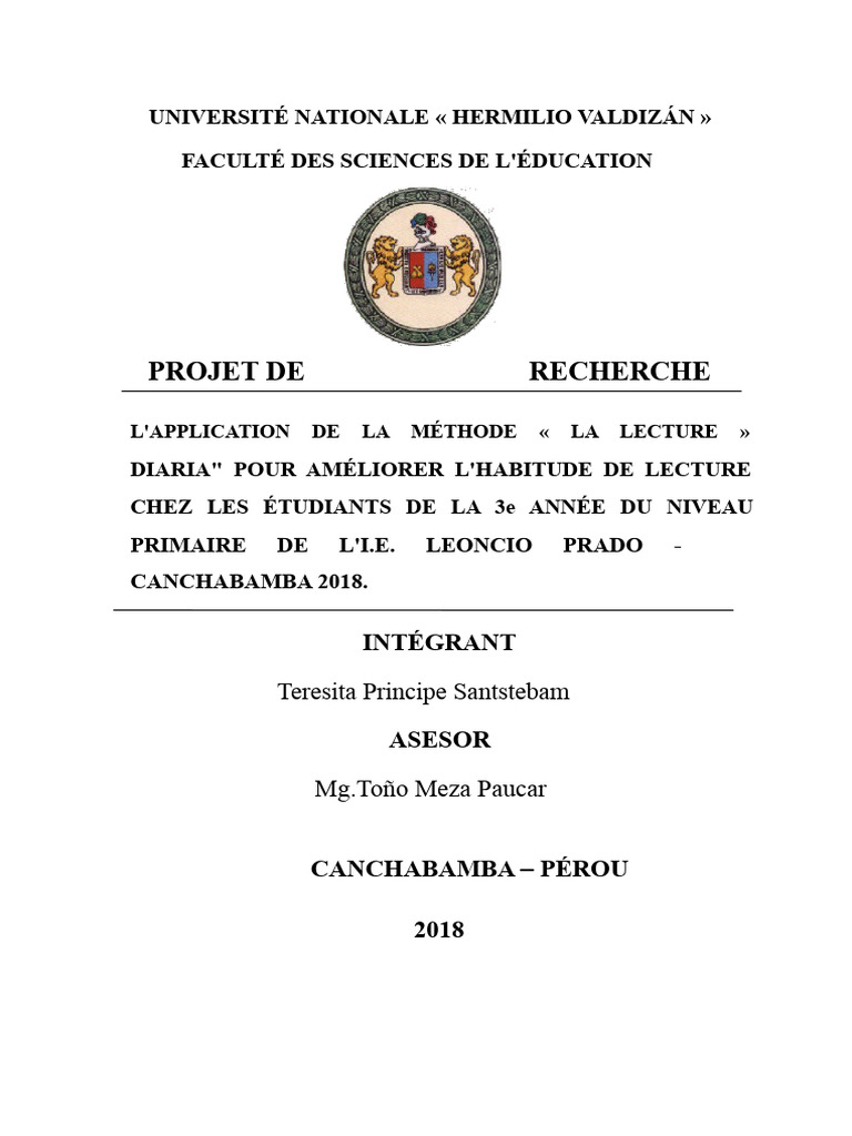 Amélioration des habitudes de lecture en primaire | PDF | Processus ...