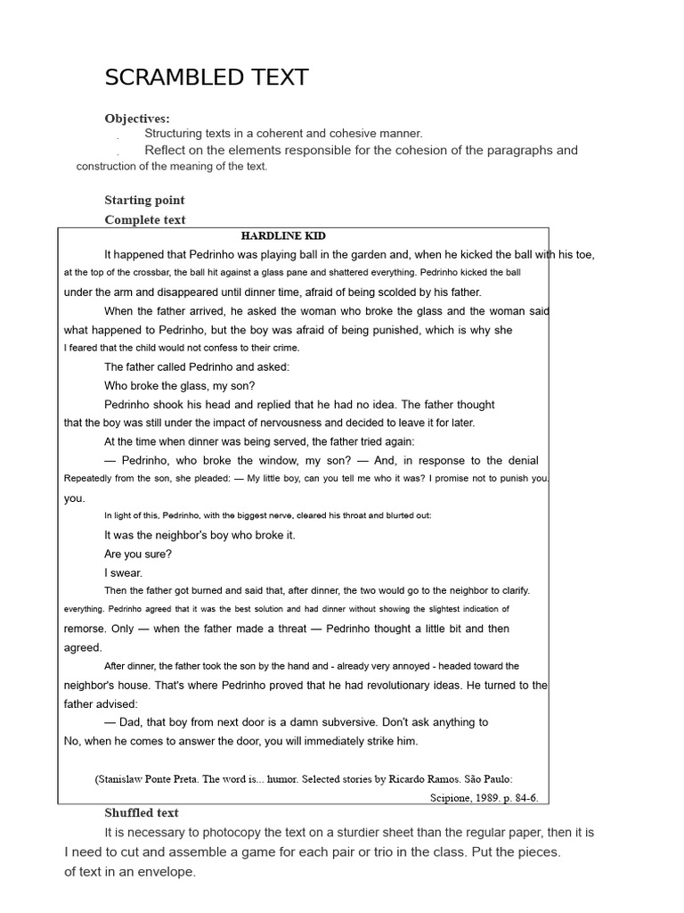 Shuffled Text | PDF