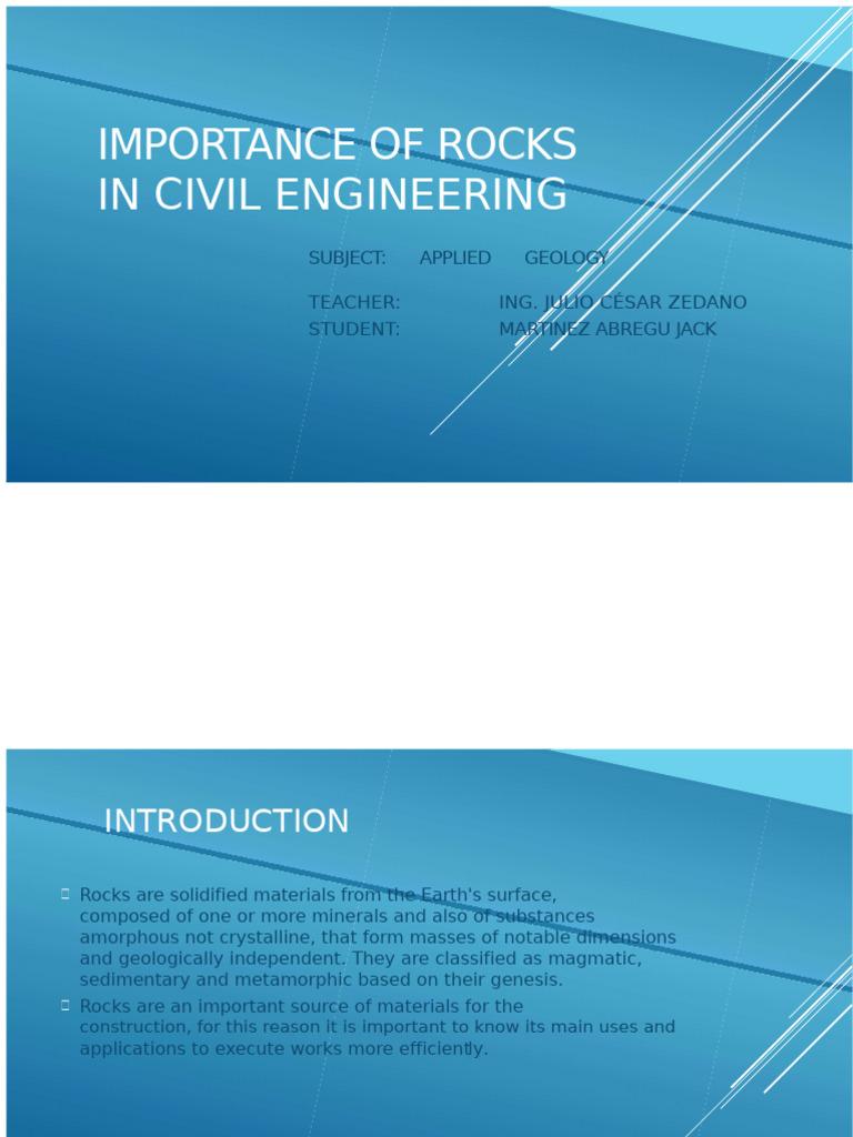 Importance of Rocks in Civil Engineering | PDF | Rock (Geology) | Granite
