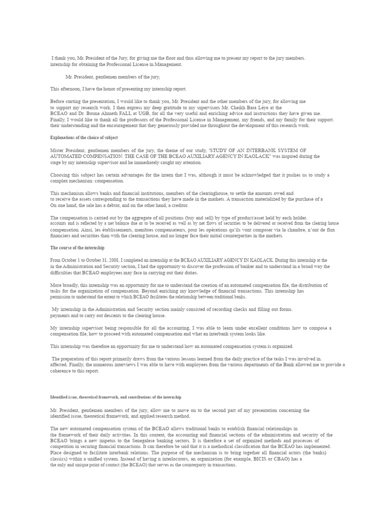 Example Presentation Defense | PDF | Banks | Clearing House (Finance)