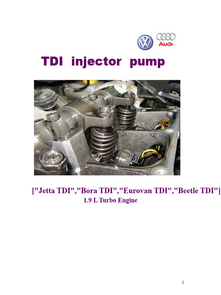 TDI Injector Pump Maintenance Guide | PDF | Throttle | Fuel Injection