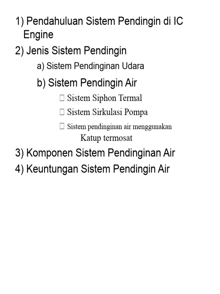Sistem Pendingin Air pada Mesin IC | PDF