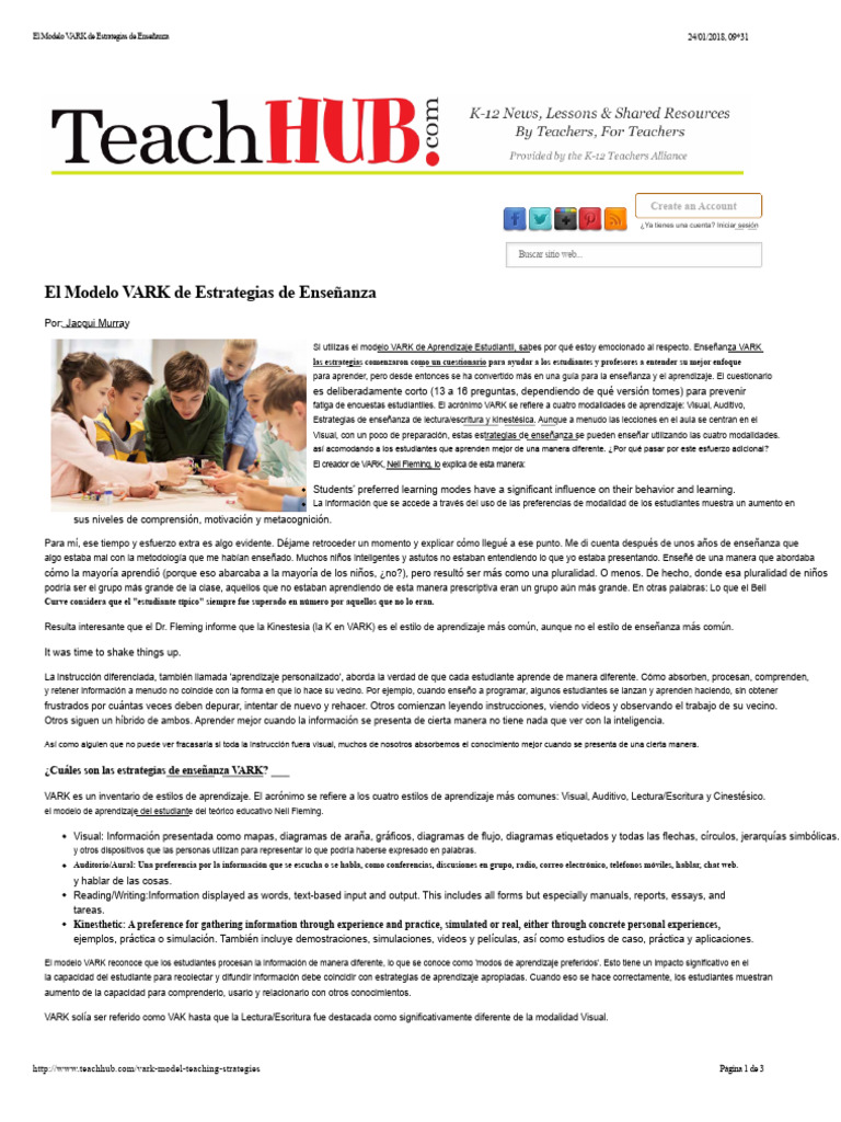 Estrategias de Enseñanza con VARK | PDF | Aprendizaje | Enseñando