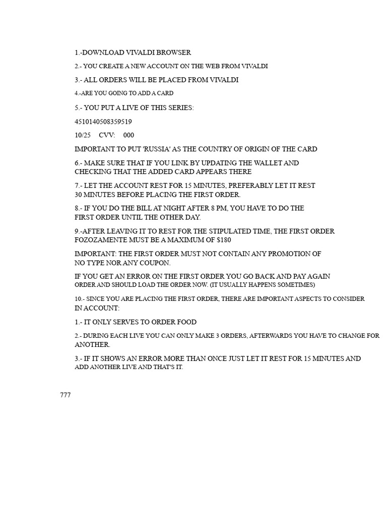 Uber Eats method | PDF