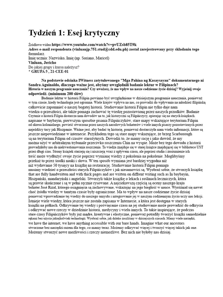 Jericho Vinluan, GRUPA 5 RPH | PDF