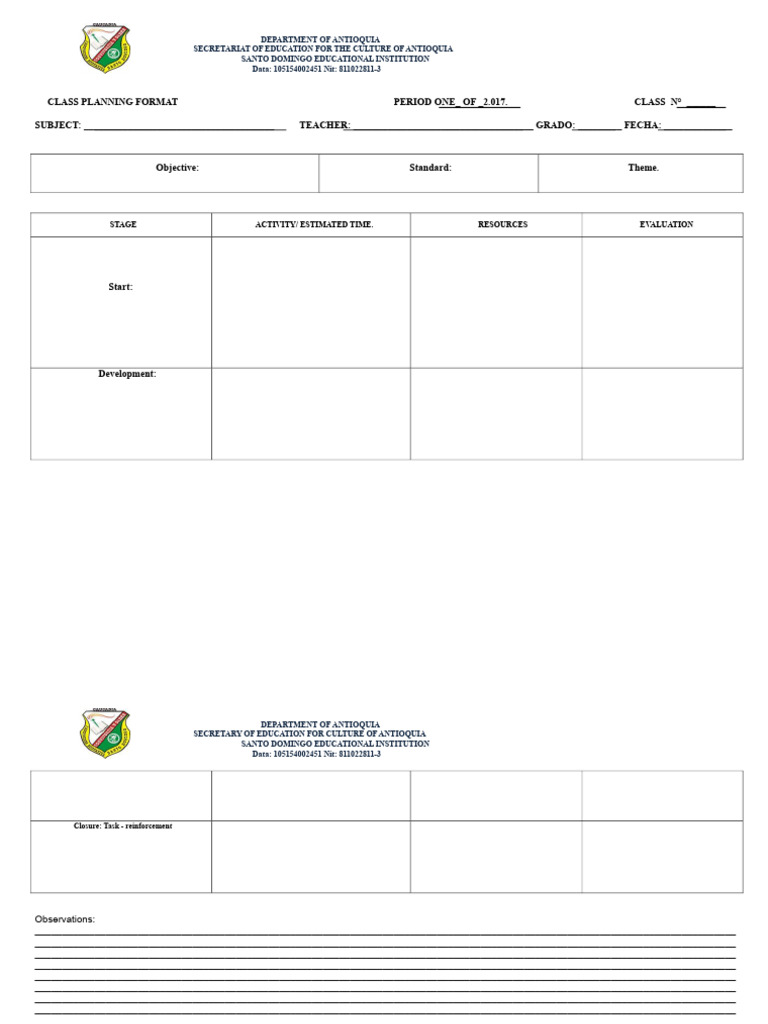 Area Plans Tracking Format | PDF | Educational Assessment And Evaluation