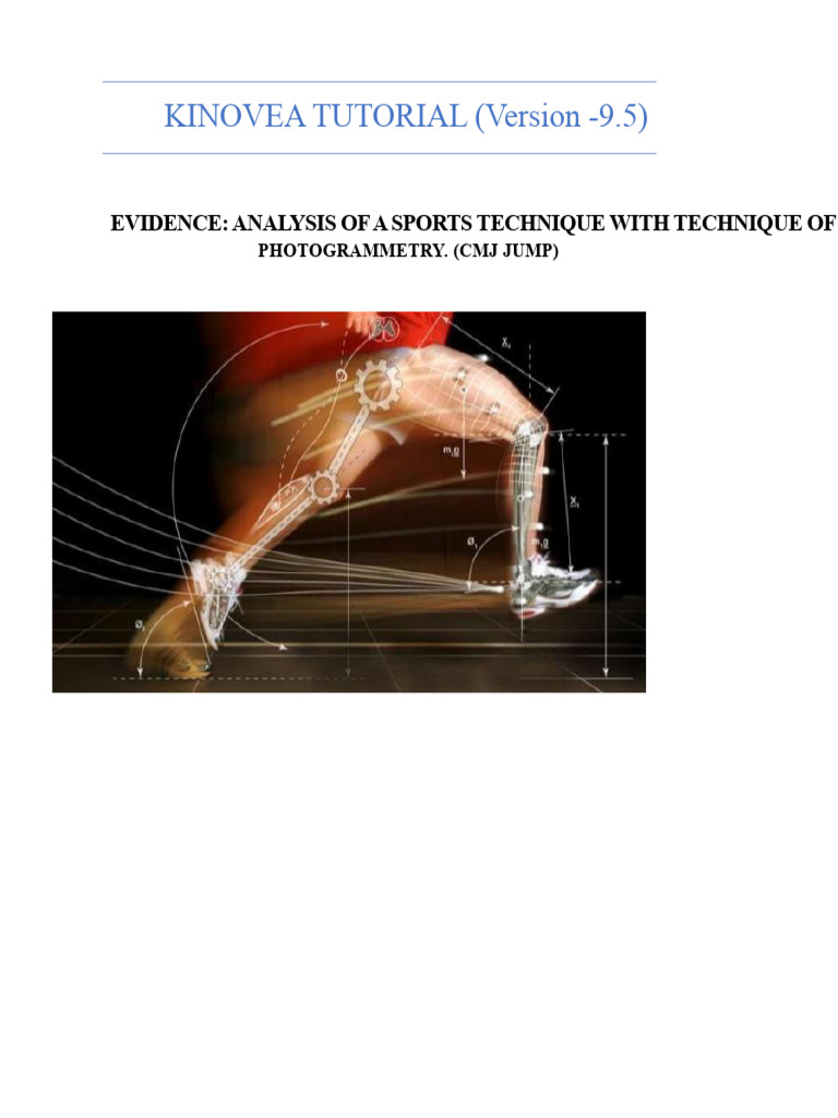 Kinovea CMJ Jump Analysis Guide | PDF
