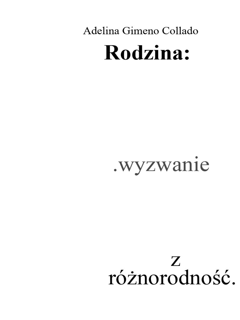 Adelina Gimero. Rodzina - Wyzwanie Różnorodności-1 | PDF