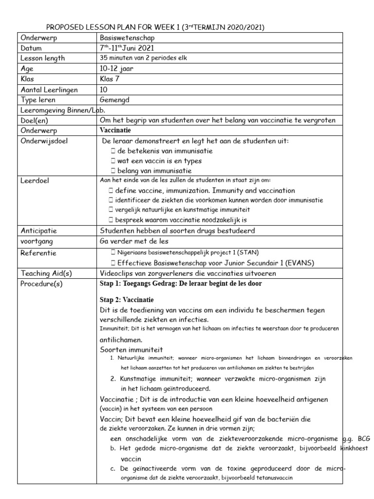 BASIC - SC - PLAN - JSS1 - 3e Termijn | PDF