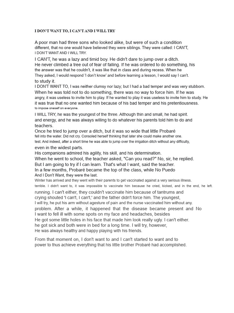 I don't want to tell, I can't, I will try. | PDF