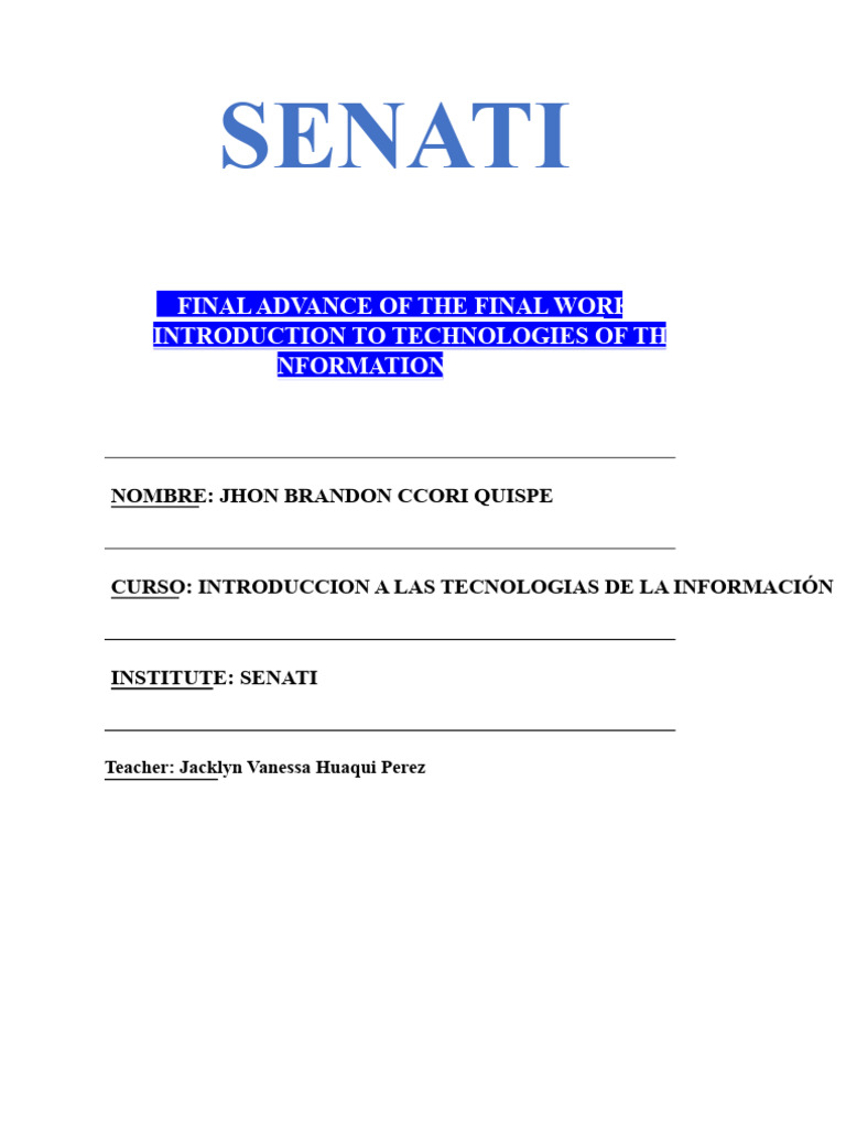 INTRODUCTION TO INFORMATION TECHNOLOGIES final project | PDF | Malware ...