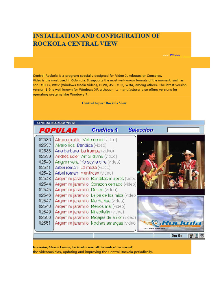 Central Rockola Installation Guide | PDF | Bios | Booting