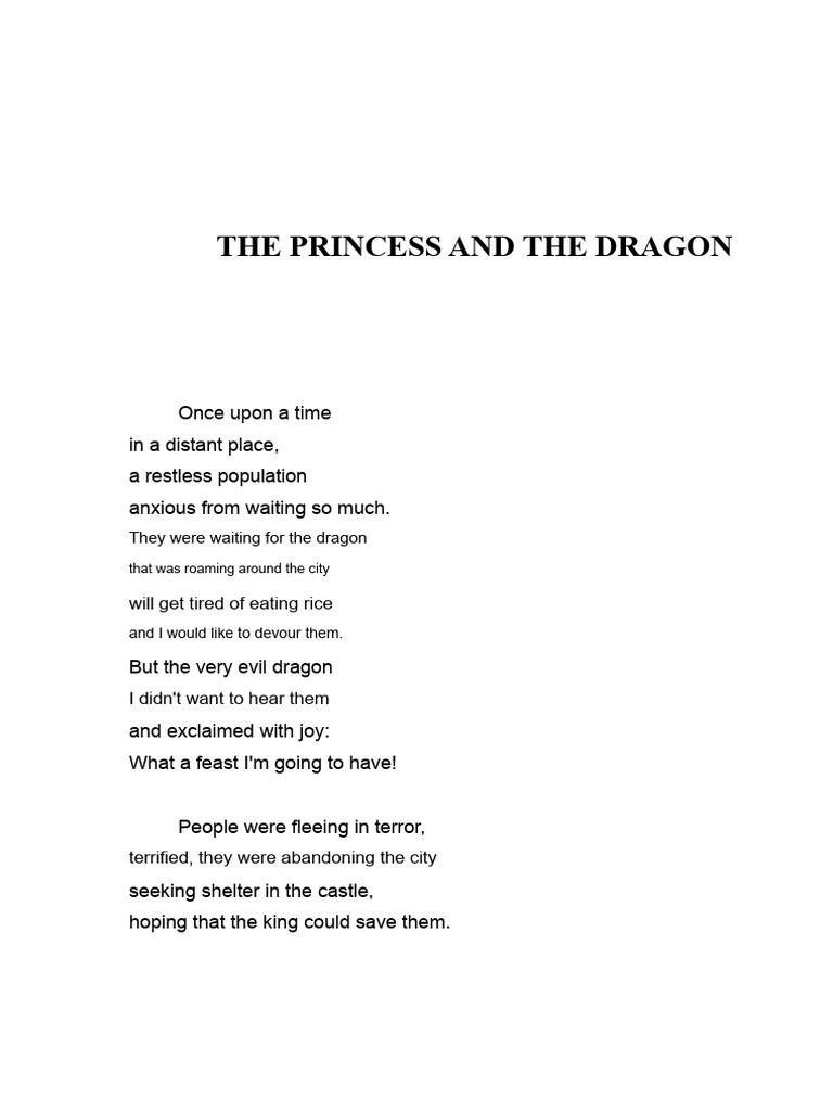 Princess Flor's Encounter with a Dragon | PDF | Dragon