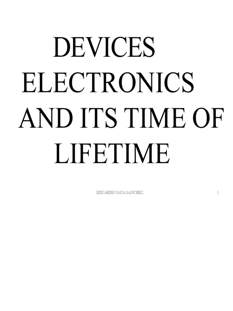 Electronics Device Lifetimes Explained | PDF