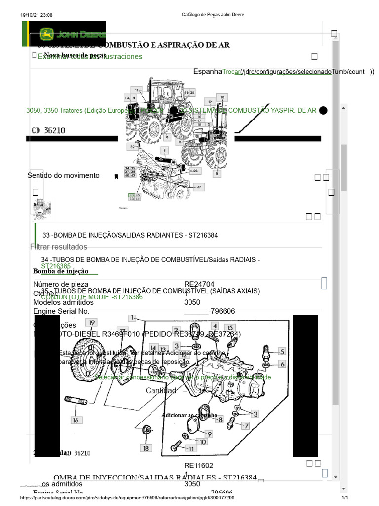 Catálogo de Peças John Deere 3050 | PDF