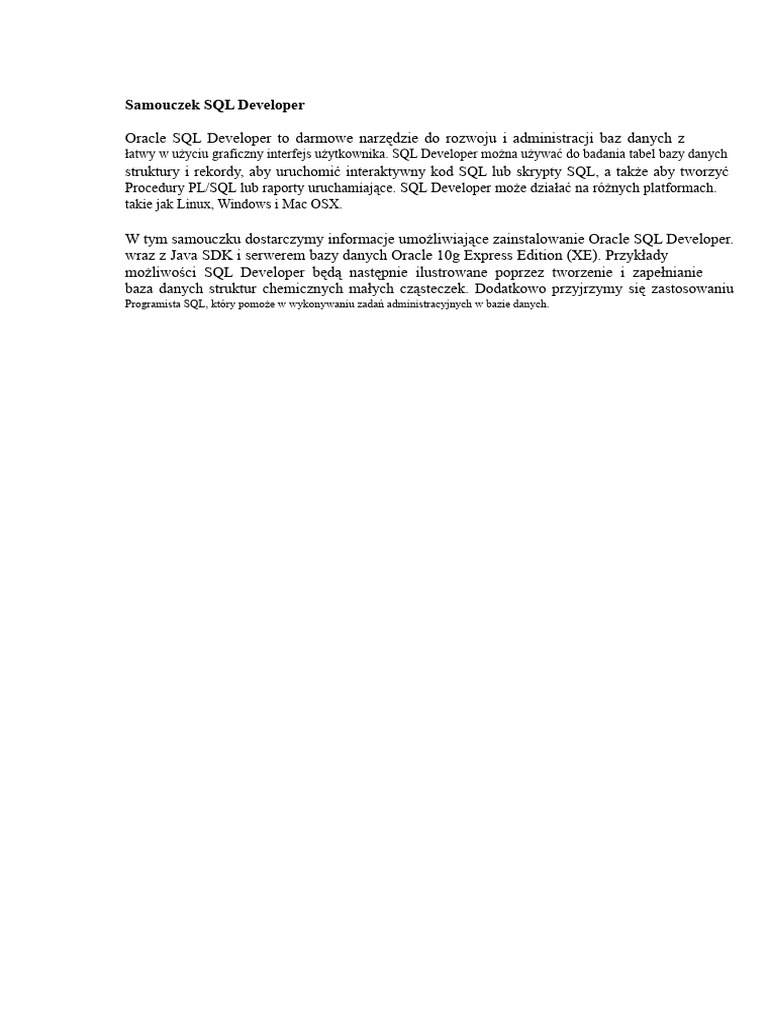 Tutorial SQL Developer | PDF