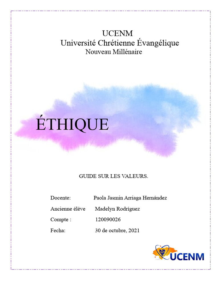 Guide des valeurs éthiques en entreprise | PDF | Vertu | Valeurs (Éthique)