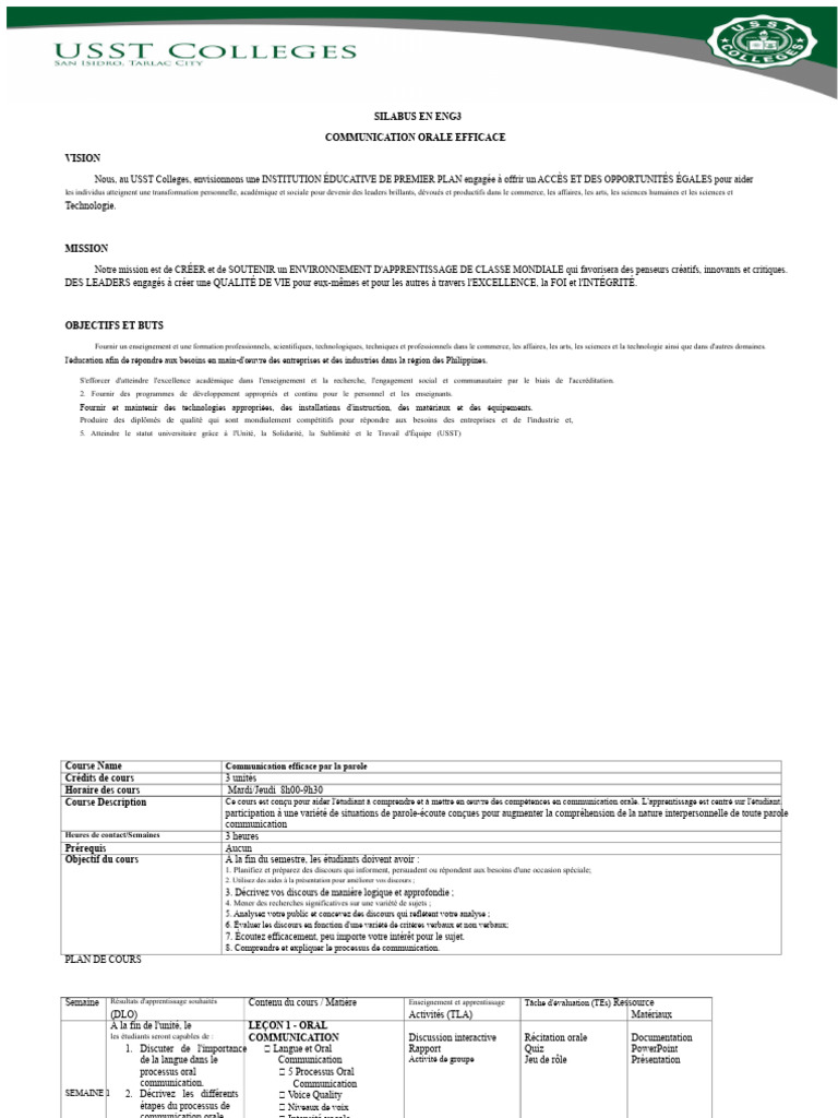 Communication Orale Efficace ENg3 | PDF | Voyelle | Accent tonique