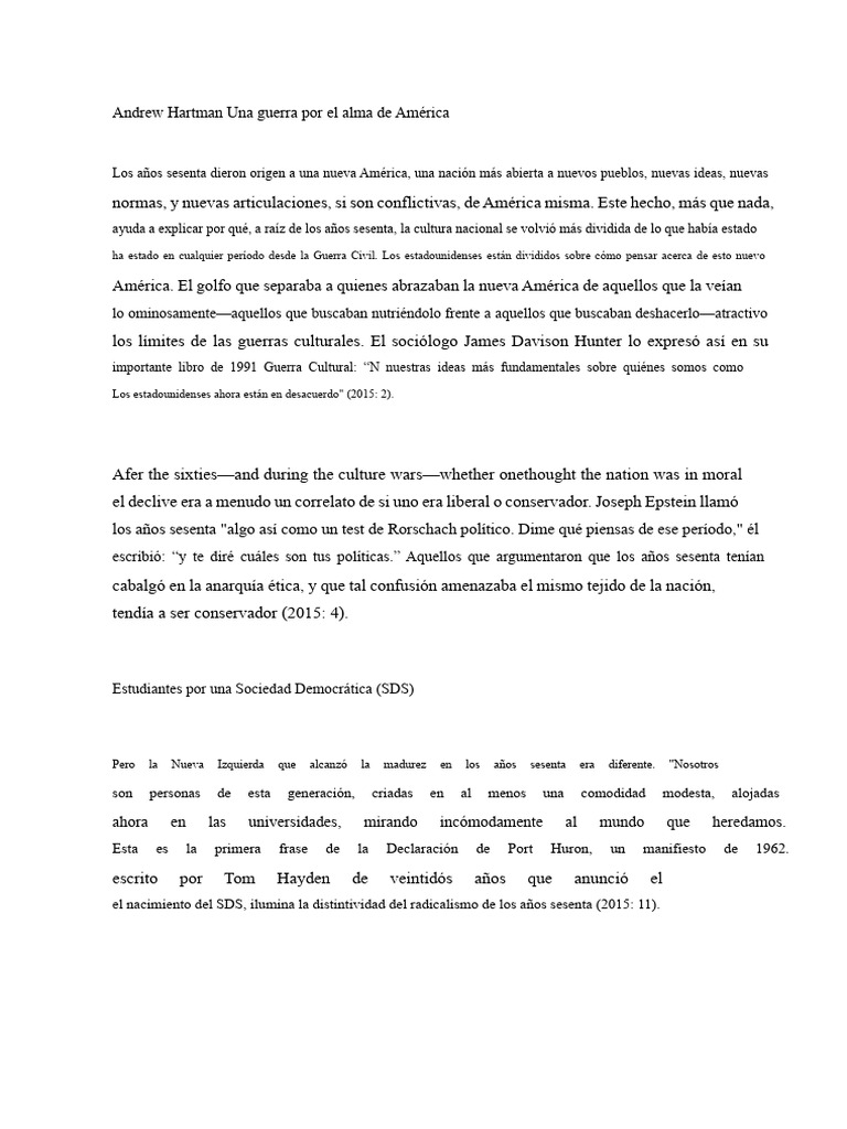 Andrew Hartman Una Guerra Por El Alma de América | PDF | Política del ...