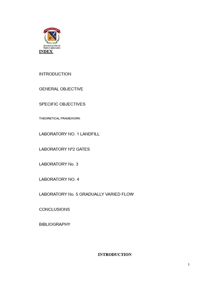 Hydraulics II Laboratories Final Report 2018 - UMNG | PDF | Pressure ...