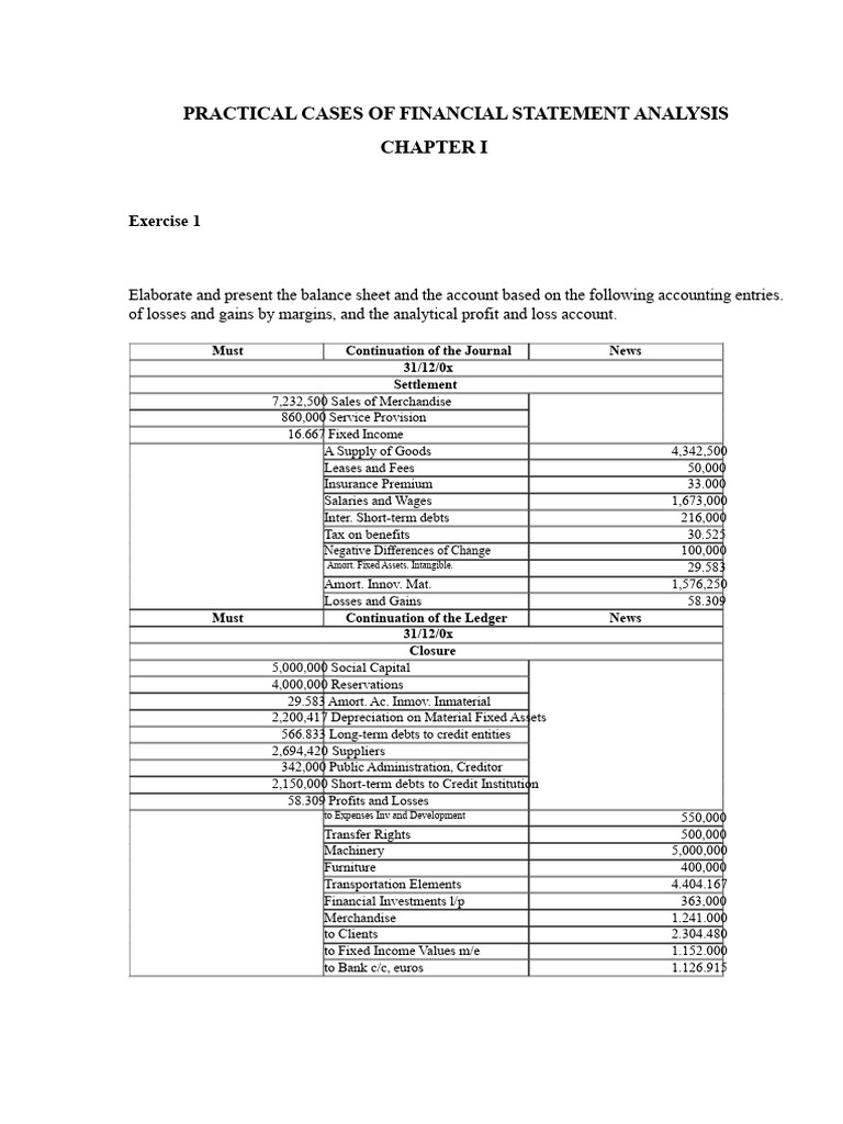 Financial Statement Analysis Cases | PDF | Expense | Depreciation