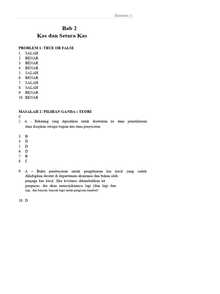 Pengelolaan Kas dan Setara Kas | PDF