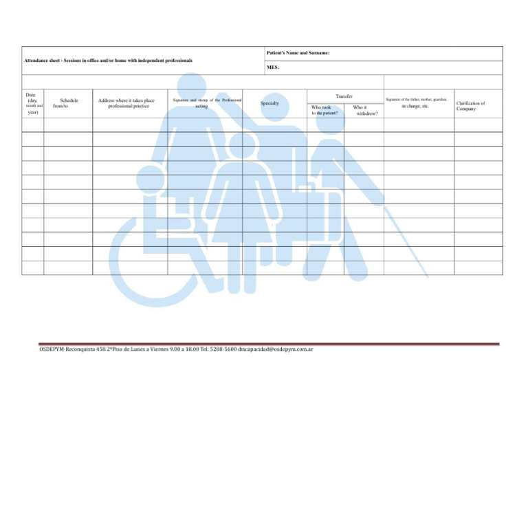 Patient Attendance Sheet Template | PDF