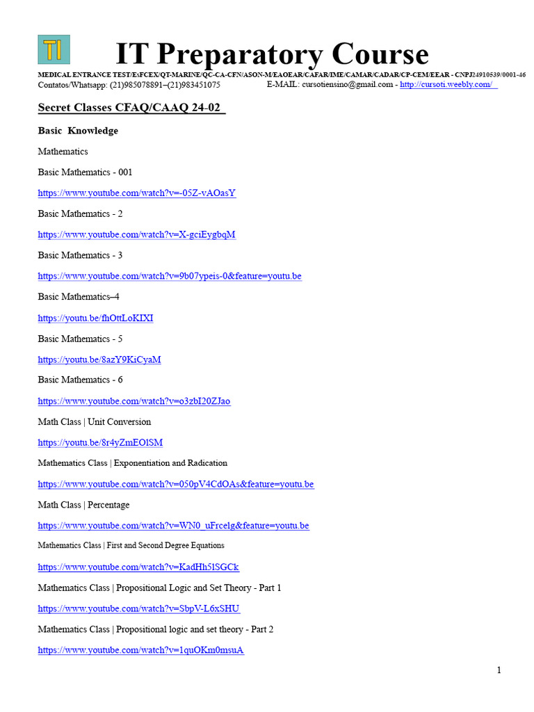 Secret Classes (CAAQ-CFAQ) -24-02 | PDF | Mathematics | Word