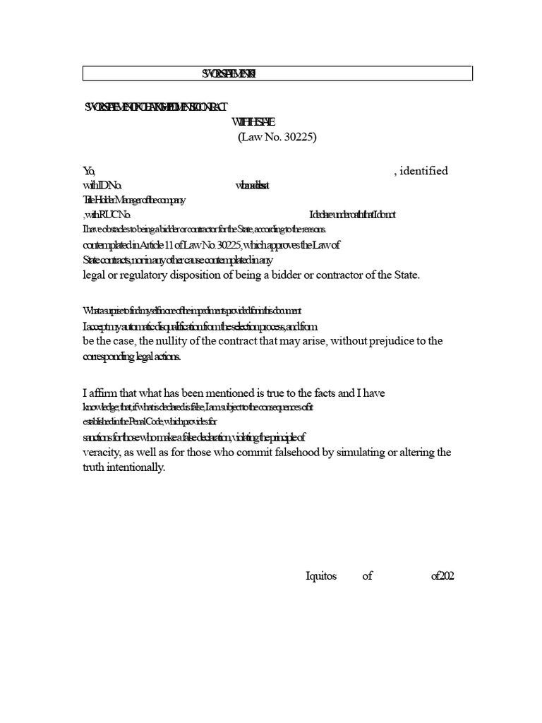 Affidavit of Impediment | PDF