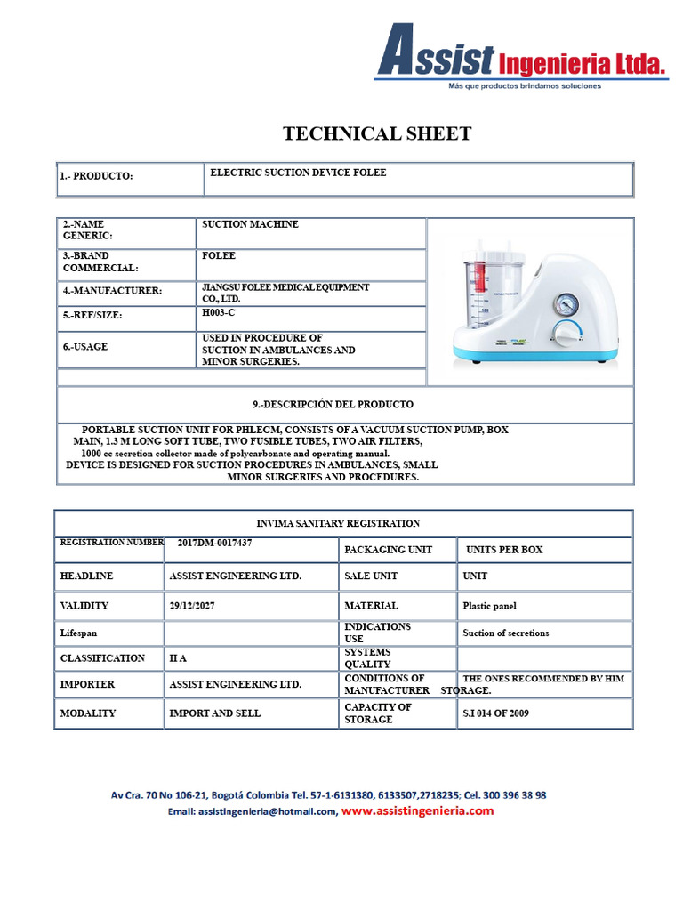 FT Electric Suction Device Folee PDF | PDF
