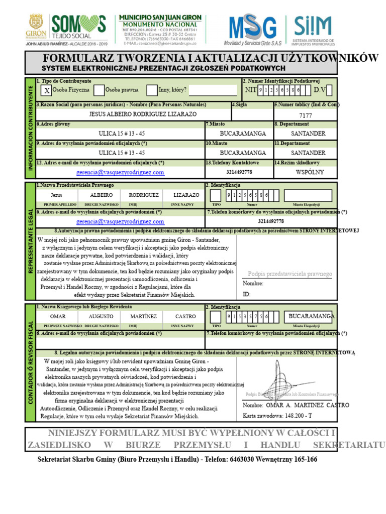 FORMULARZ ZAPISU GIRON | PDF