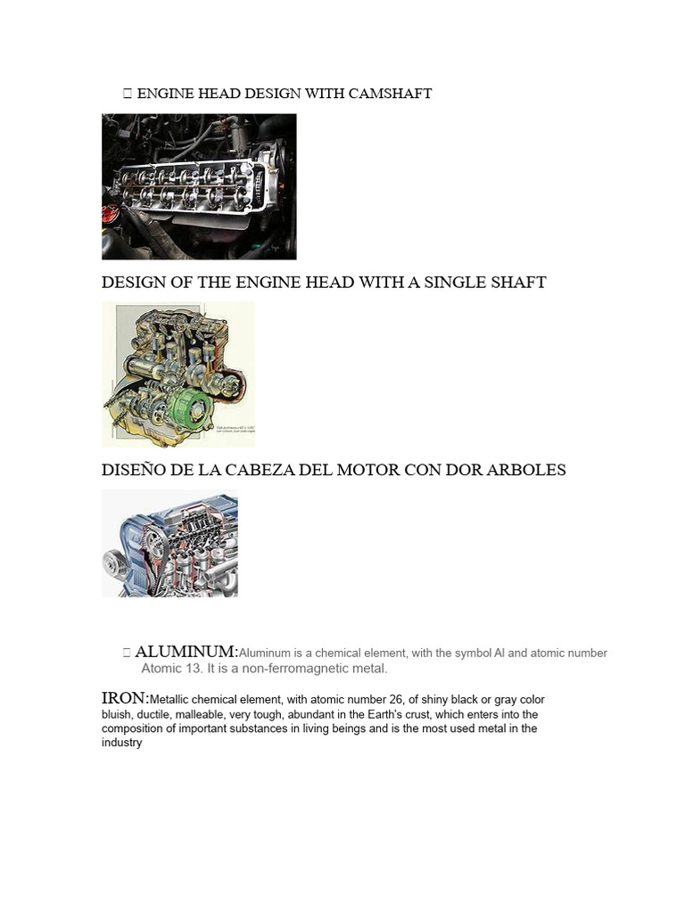 Engine Head Design and Camshaft Systems | PDF | Engines | Valve