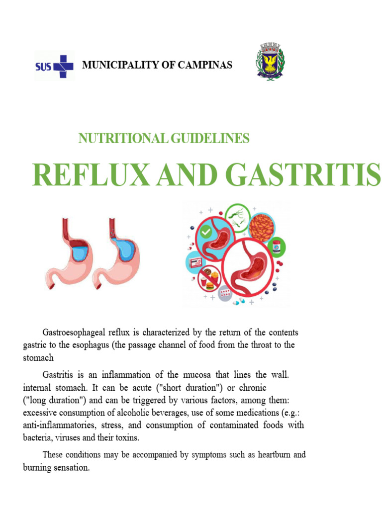 Nutritional Guidelines for Reflux & Gastritis | PDF | Gastroesophageal ...