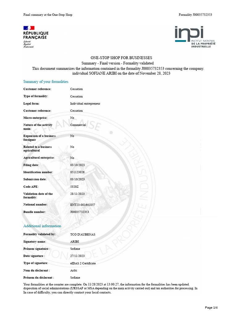 Summary Document J00035732353 valid | PDF
