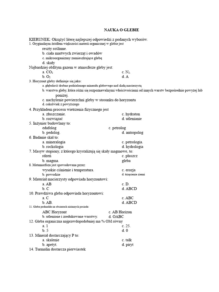 GLEBOZNAWSTWO | PDF