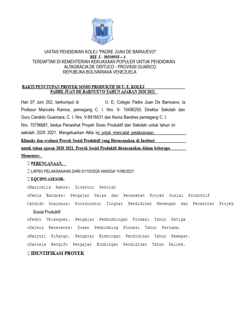 Laporan Akhir Proyek Sosio Produktif | PDF