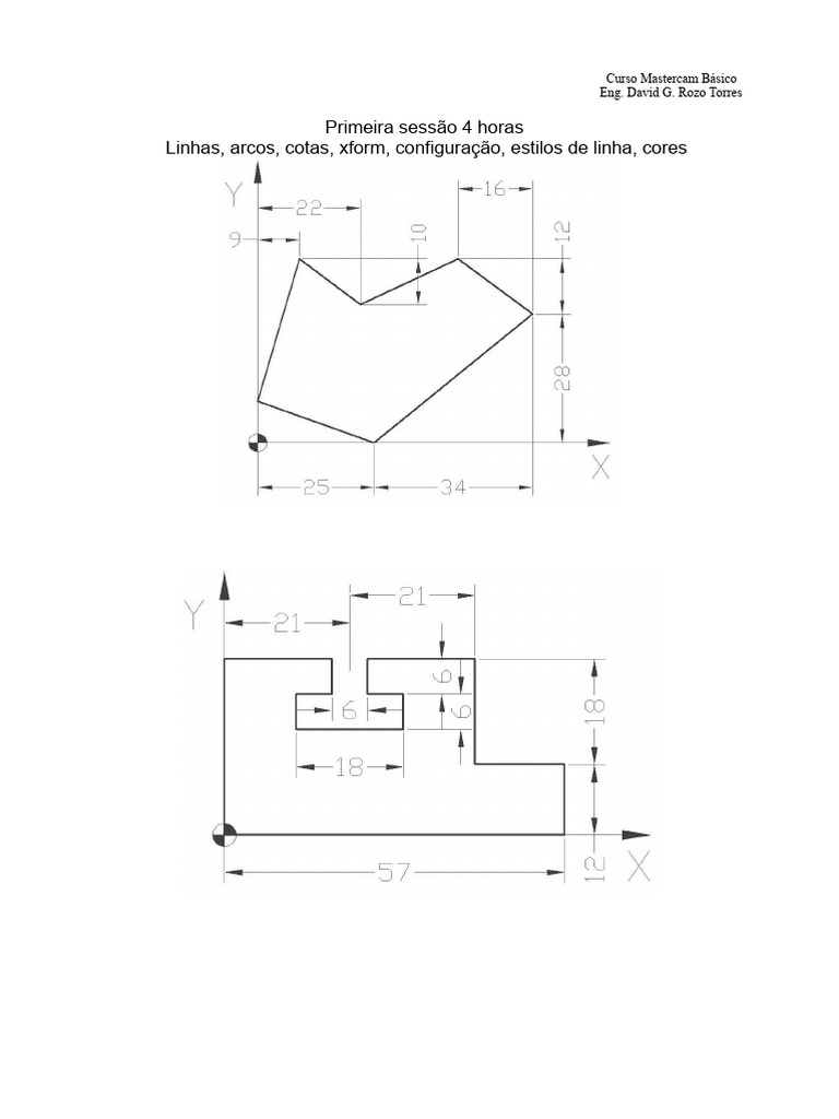 Exercícios Curso Básico Mastercam PDF | PDF
