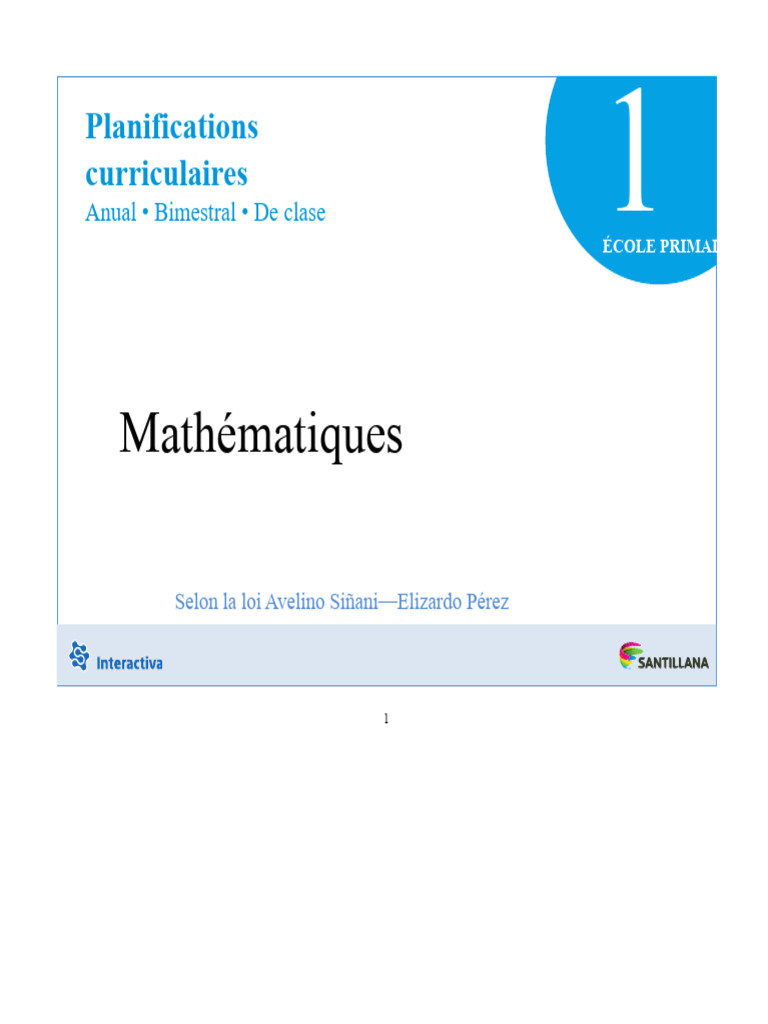 Plan de cours de mathématiques 1ère année | PDF | Mathématiques ...